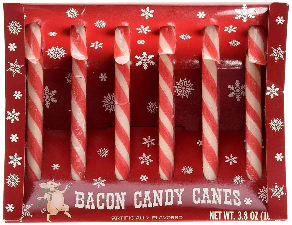 Bacon Flavored Candy Canes 6 Count Box - 1 Unit – MavericksCandyEmporium